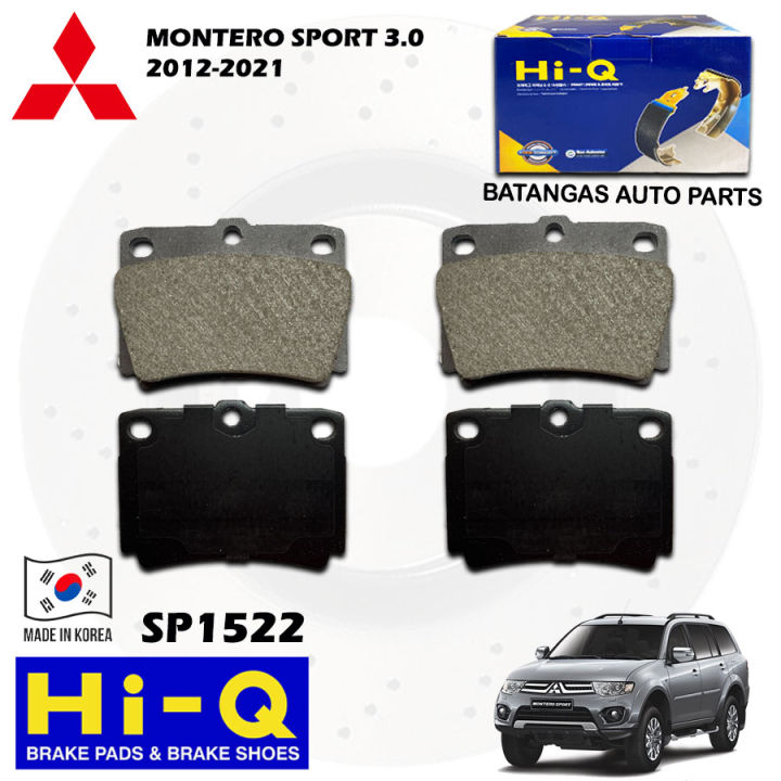 HI-Q REAR BRAKE PAD MITSUBISHI MONTERO SPORT 3.0 2012-2021 4PCS 1522 | Lazada PH