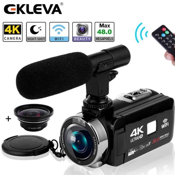 EKLEVA Video Camera 4K/1080P Ultra HD Digital WiFi Camera 48.0MP/30.0MP ...