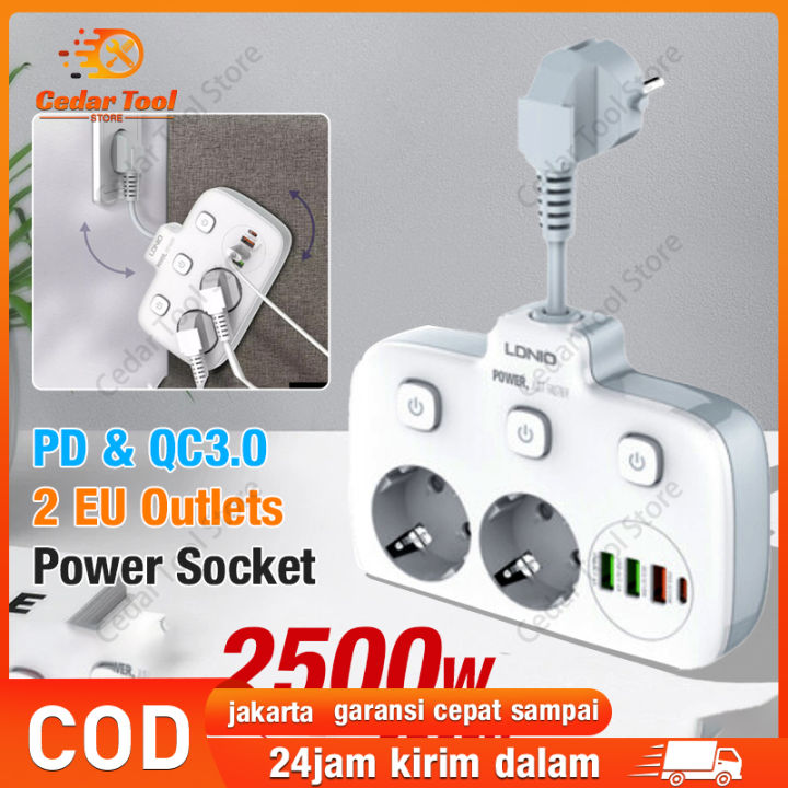 Stop Kontak Power Socket Power Socket Colokan Listrik Fast Charging 2 ...