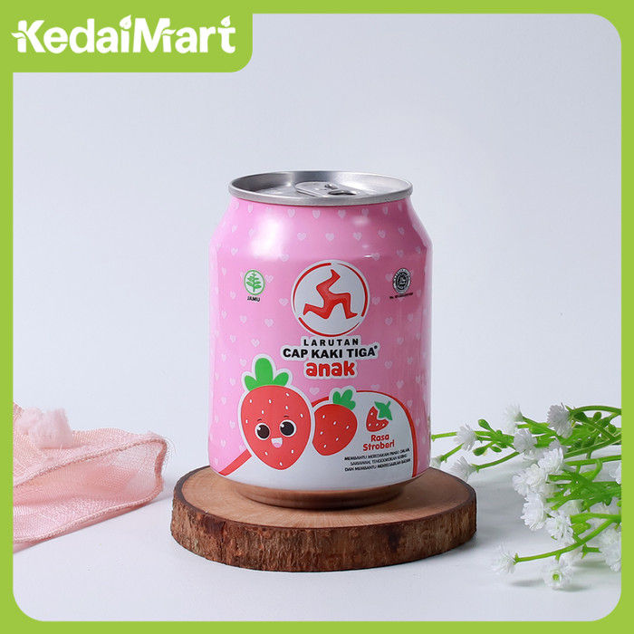 Larutan Penyegar Cap Kaki Tiga Anak Rasa Stroberi 250 ml | Lazada Indonesia