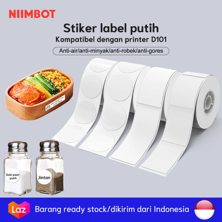 Kertas Label Putih Eksklusif untuk Mesin Label NIIMBOT D101, Kertas ...