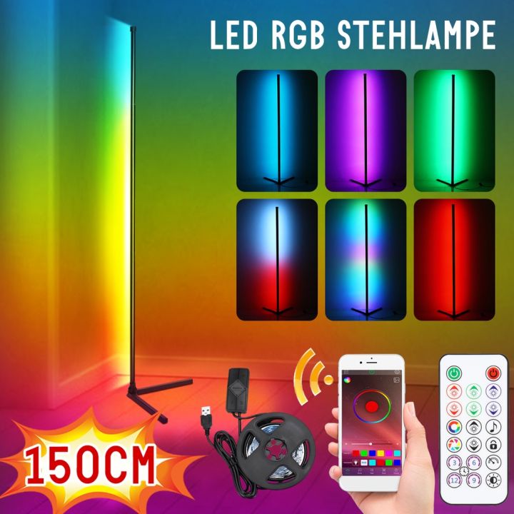 Modern 150CM RGB LED Floor lamp Indoor Home Decoration Corner Floor ...