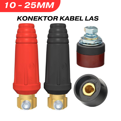 Konektor Kabel Las 10-25 mm Connector Welding Cable Male Female Kepala ...