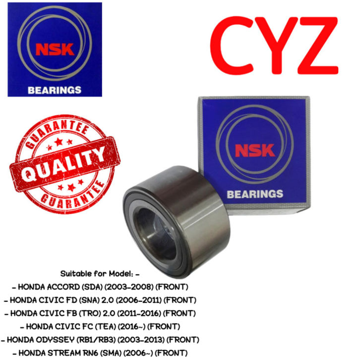 Front Wheel Bearing HONDA CIVIC SNB FD 2.0, TRO 2.0, ACCORD SDA, CIVIC FC TEA, ODYSSEY RB1/RB3 ...