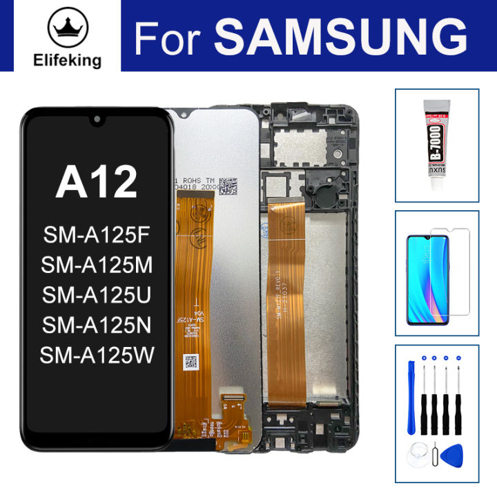 100% Tested For Samsung A12 A125 LCD Display Touch Screen Digitizer ...
