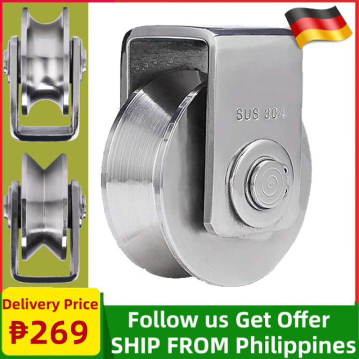 Yoqu Sliding Door Roller V/U Type Fixed Bearings Roller 304 Stainless ...