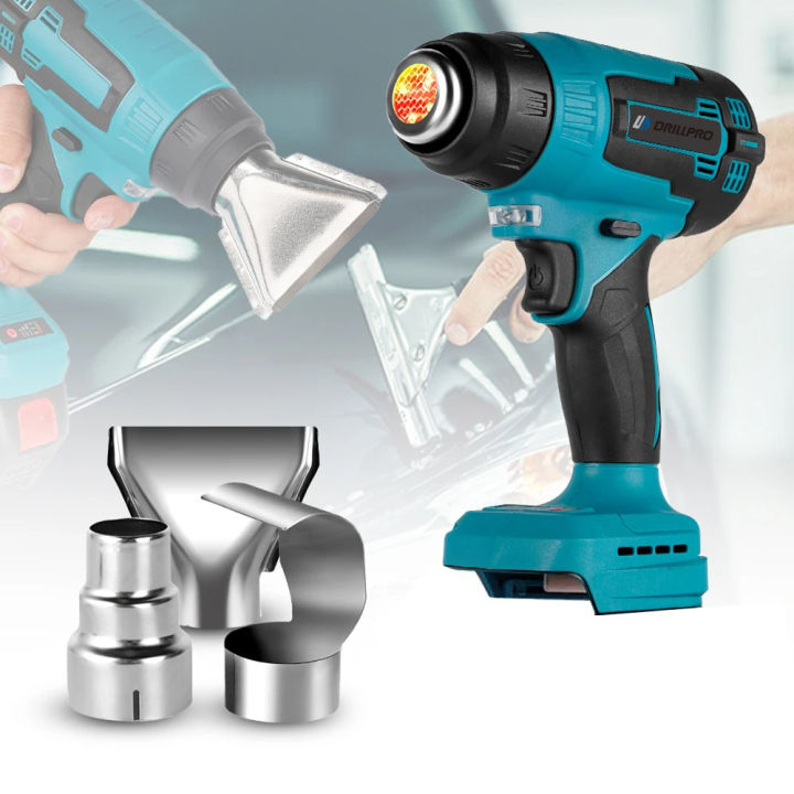 Drillpro Electric Heat Guns Cordless 250/500LPM Hot Air Blower Hot Air ...
