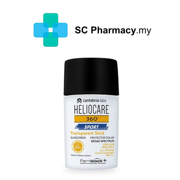 [Exp 2027] Heliocare 360º Sport Transparent Stick SPF50+ 25g Invisible ...
