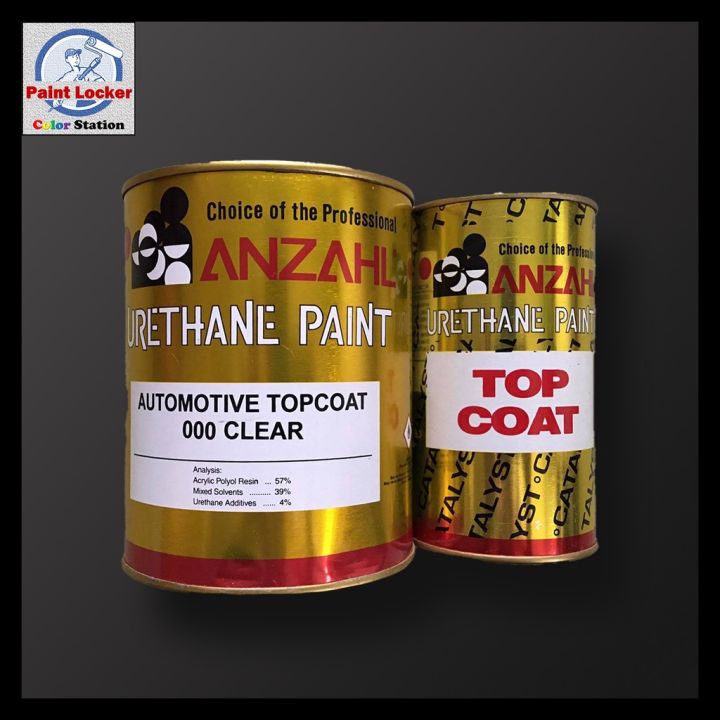 【COD】 Anzahl Urethane Automotive Topcoat 000 Clear with Topcoat Catalyst- 1 Liter | Lazada PH