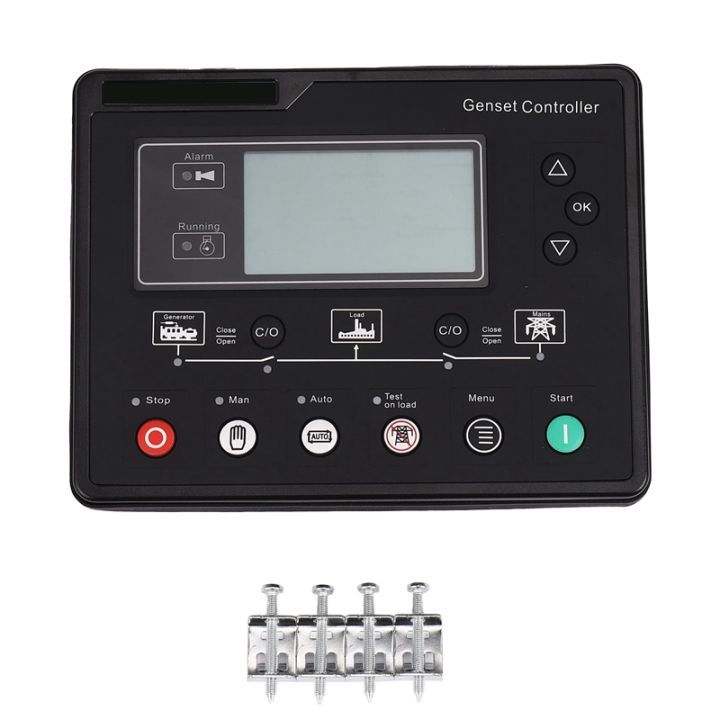 6120U Generator Set Controller LCD Automatic Start Genset Ats Control ...