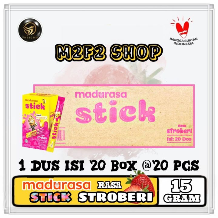 Madurasa STICK Madu Asli Rasa Stroberi Sachet - 15 gr (Kemasan Karton ...