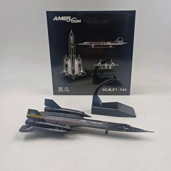 Diecast Metal Alloy Jet Toy 1:144 Scale SR-71 SR71 Blackbird Aircraft ...