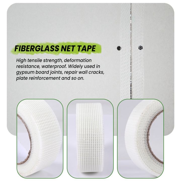 Self-adhesive white fiberglass mesh tape for cracks holes | Lazada ...