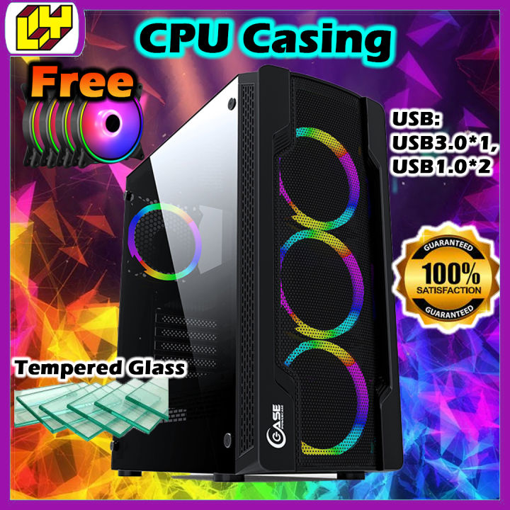 CPU Case with RGB Fan RGB ATX ITX µ ATX Gaming Computer Case Metal ...