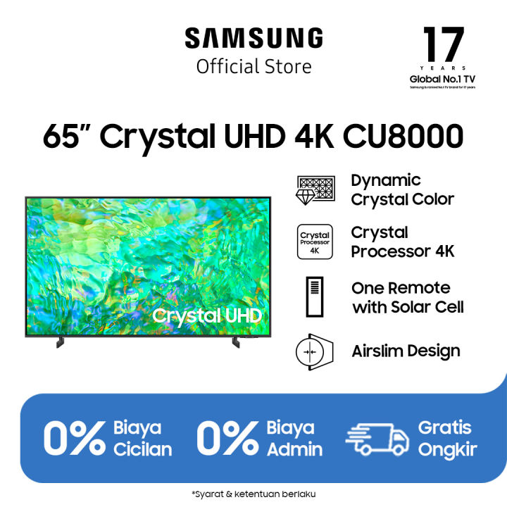 Samsung Smart TV 65 inch Crystal UHD CU8000 dengan Dynamic Crystal ...