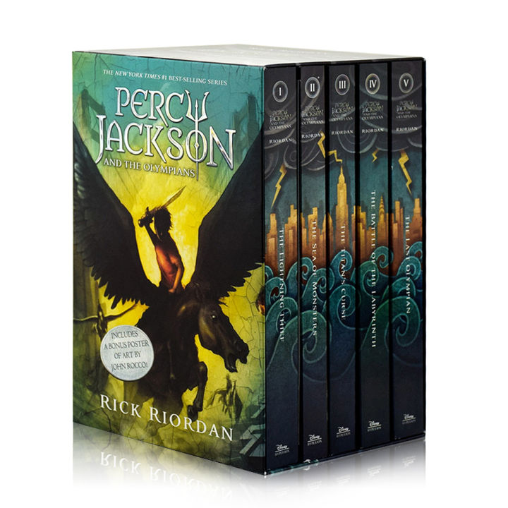 5 เล่ม/ชุด Percy Jackson & The Olympians 1 2 หนังสือนวนิยายต้นฉบับภาษา ...