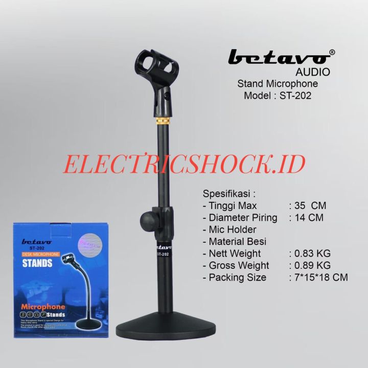 STAND MIC MEJA BETAVO ST 202 / ST202 PROFESIONAL | Lazada Indonesia