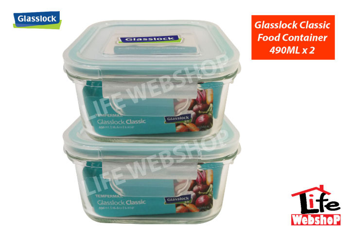 GLASSLOCK FOOD CONTAINER SQUARE MICROWAVE SAFE (MCSB 049) x 2 | Lazada GLASSLOCK FOOD CONTAINER SQUARE MICROWAVE SAFE (MCSB 049) x 2 | Lazada