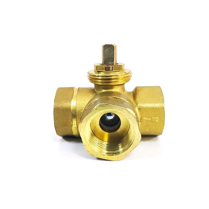 3 Way DN15 DN20 DN25 Electric Motorized Thread Brass Ball Valve Body ...