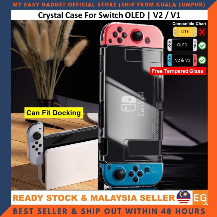 Nintendo Switch OLED / V2 / Switch Lite Detachable Crystal Clear Hard ...