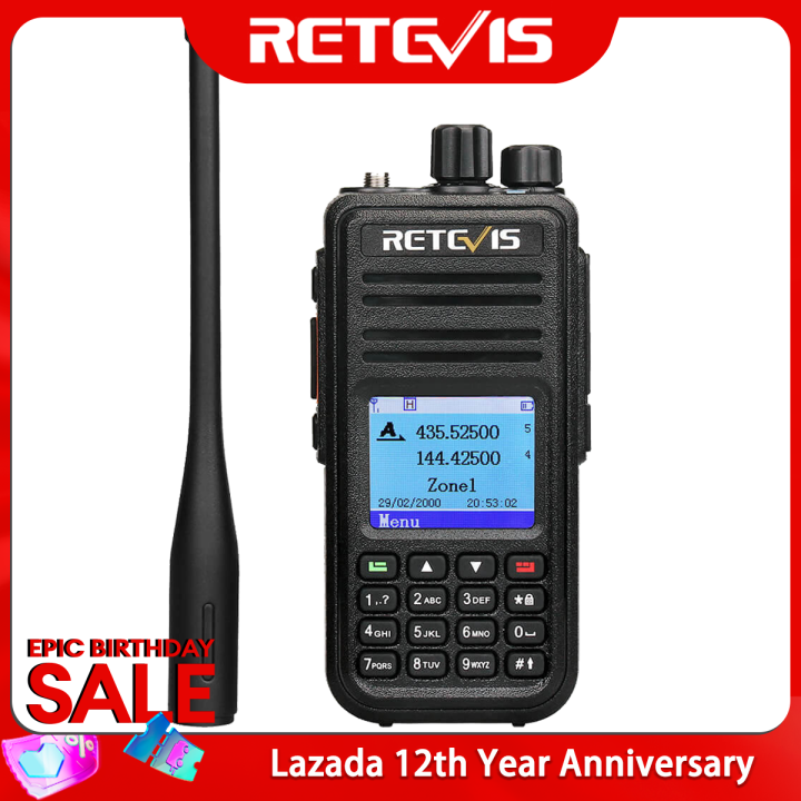 Retevis RT3S DMR Digital 2 Way Radio, saluran Dual Band 3000, DCDM DTMF ...