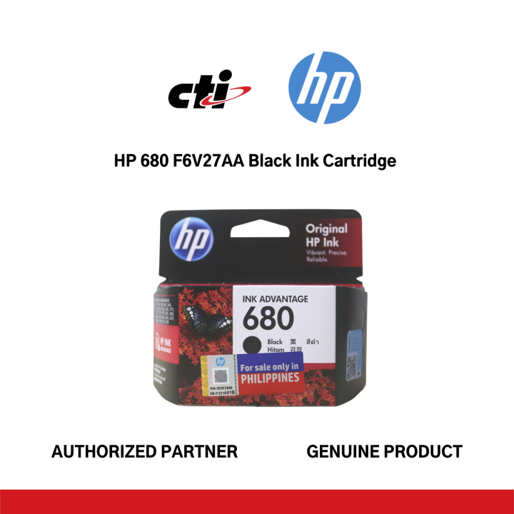 HP 680 BLACK / TRI-COLOR GENUINE INK CARTRIDGE (F6V27AA/F6V26AA ...