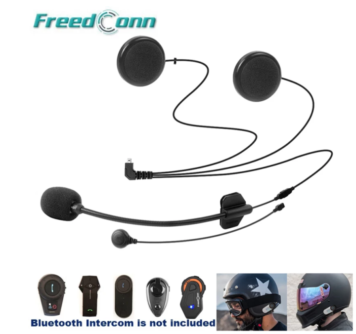 Freedconn Motorcycle Helmet Intercom Accessories Hard Soft 2 in1 Mic Earphone for TCOM-SC/VB FDC ...