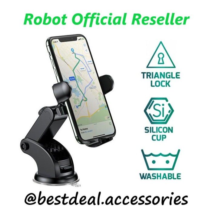 Robot RT-CH11S Car Holder Suction Cup & Spring Lock Washable | Lazada ...