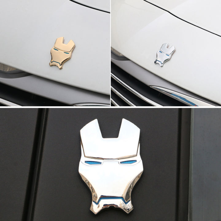 1X3D Metal Iron Man Car Stickers Decoration Avengers Cars Decals ...
