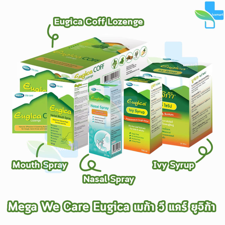 Mega Eugica Coff/Mouth Spray/Nasol Spray/Ivy vy Syrup ยูจิก้า คอฟ ลูกอมสมุนไพร/เม้าท์ สเปรย์ ...