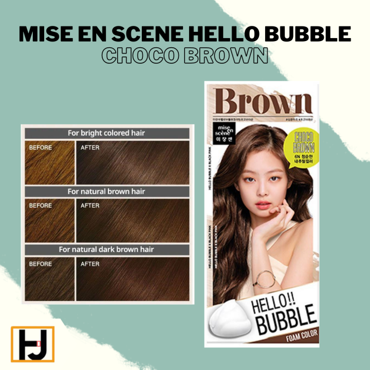 Mise En Scene Hello Bubble Hair Color Choco Brown Cat Rambut | Lazada ...