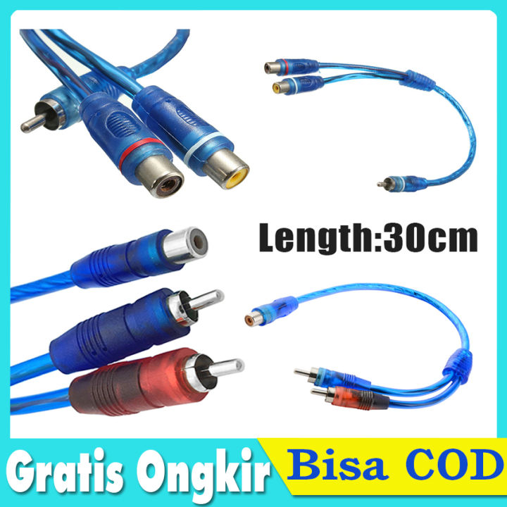 Kabel Rca To Rca 1 Male To 2 Female / 1 Female to 2 Male kabel jumper ...