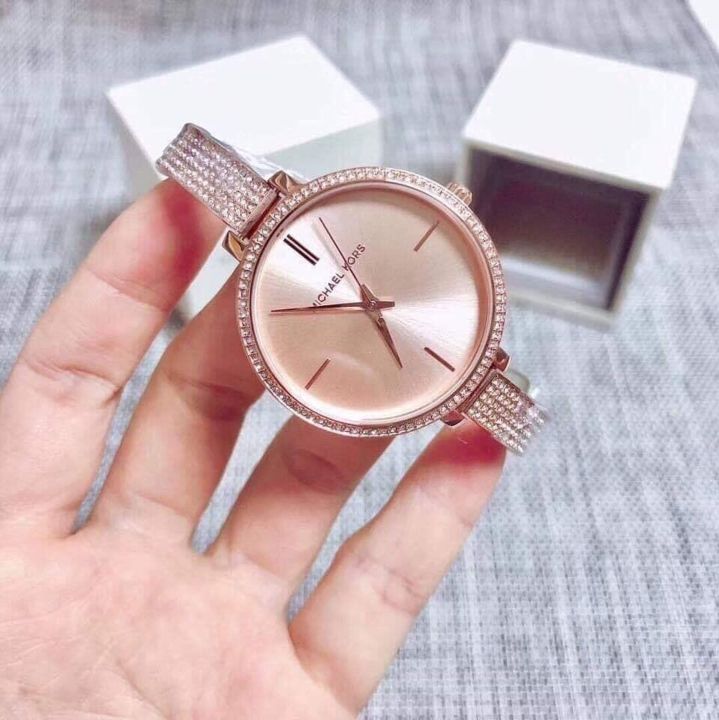 Guaranteed Michael Kors Jaryn Crystal Rose Gold Tone Ladies Watch ...