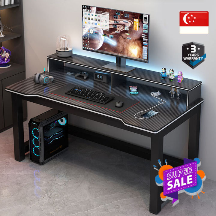 SG Carbon Fibre Computer Organizer Gaming Monitor Stand Study Office ...