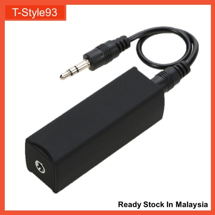 Ground Loop Noise Isolator For Car Audio System Home Stereo Speaker With 3 5mm Audio Cable