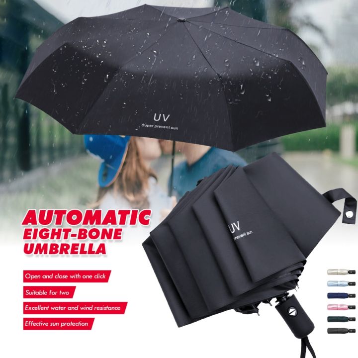 Umbrella Automatic UV Protection Sun Rain Windproof Double Person ...