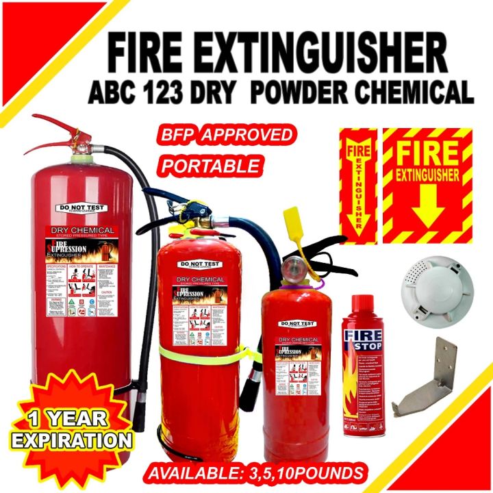 Fire extinguisher 35 10 (lbs) red ABC (dry) | Lazada PH
