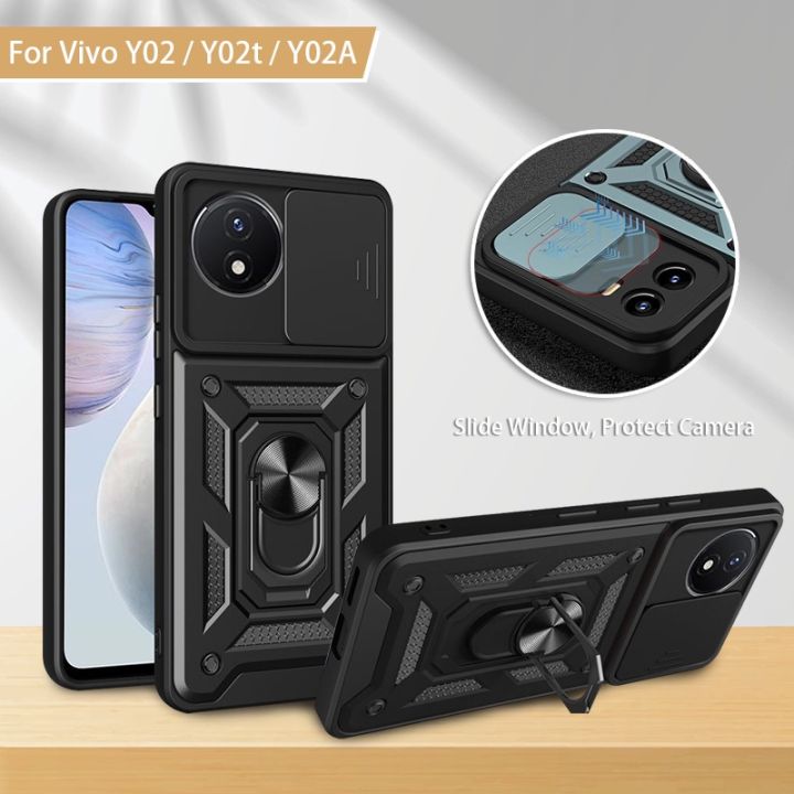 Cho Vivo y02t 2023 Ốp cứng Vivo y02 y02s y02a đẩy kéo trượt ống kính ...