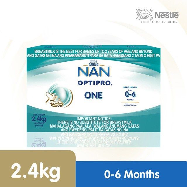 NAN® OPTIPRO® One Infant Formula For 0-6 Months 2.4kg | Lazada PH
