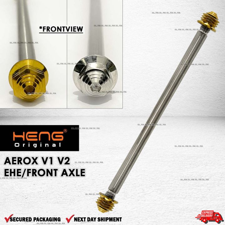 Original Heng Made in Thailand Ehe Front Axle Yamaha Aerox Version 1 ...