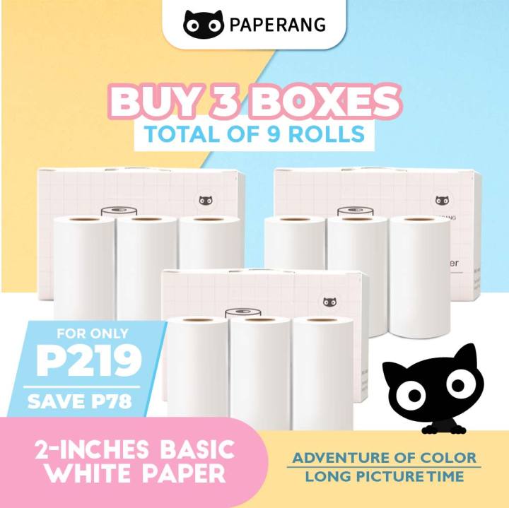 Paperang Thermal Paper Printer Basic White Bundle | Lazada PH