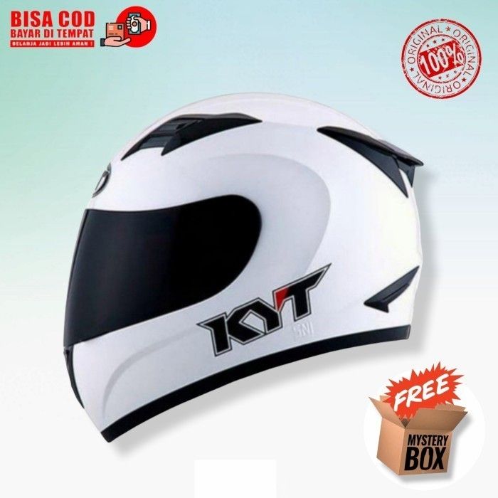[COD]KYT R10 Putih Polos Original-KYT FullFace Original-Helm Full Face ...