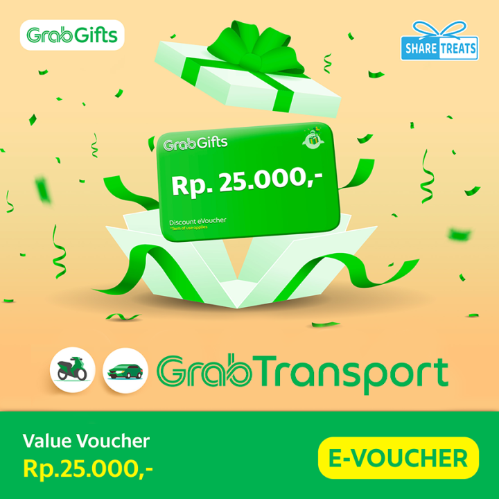 Grab Transport (Grab Gifts) Voucher Digital Rp 25.000 | Lazada Indonesia