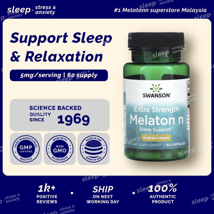 SWANSON Sleep Well | Multivitamin Sleep Formula 5mg or 10mg 60 Capsules ...