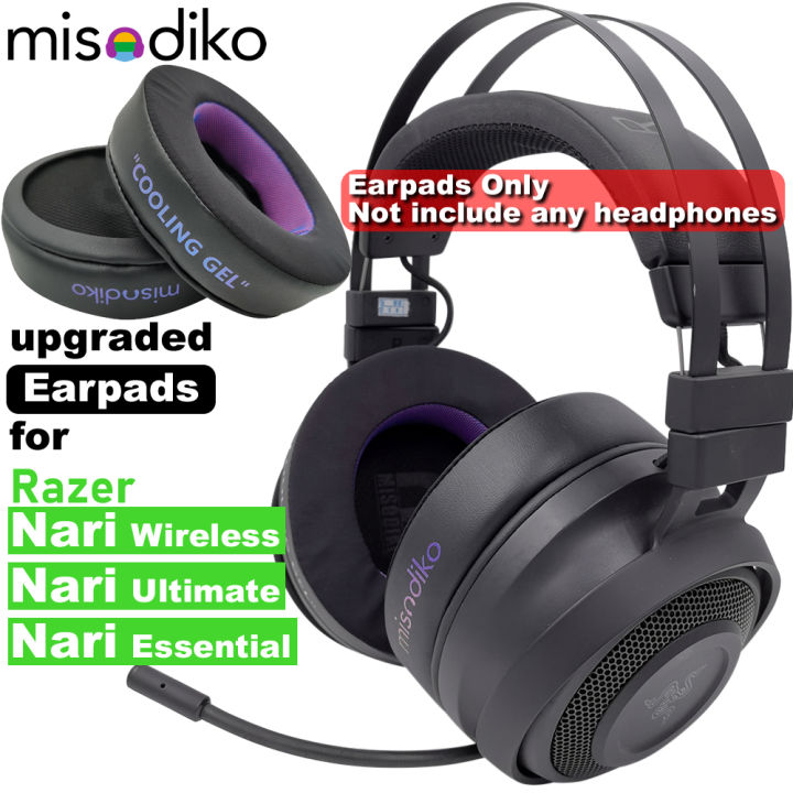 misodiko Upgraded Earpads for Razer Nari Wireless, Nari Essential ...