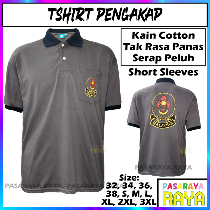 T-SHIRT UNIFORM BAJU PENGAKAP LENGAN PENDEK PENGAKAP KO-KURIKULUM SCOUT ...