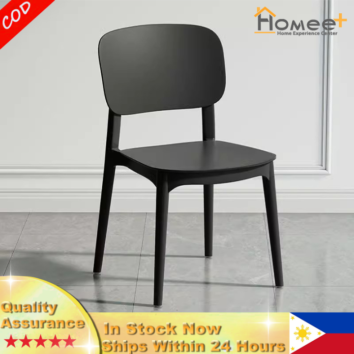 HOMEE Chairs For Study Table Dining Chair Plastic Chair With Back Rest ...