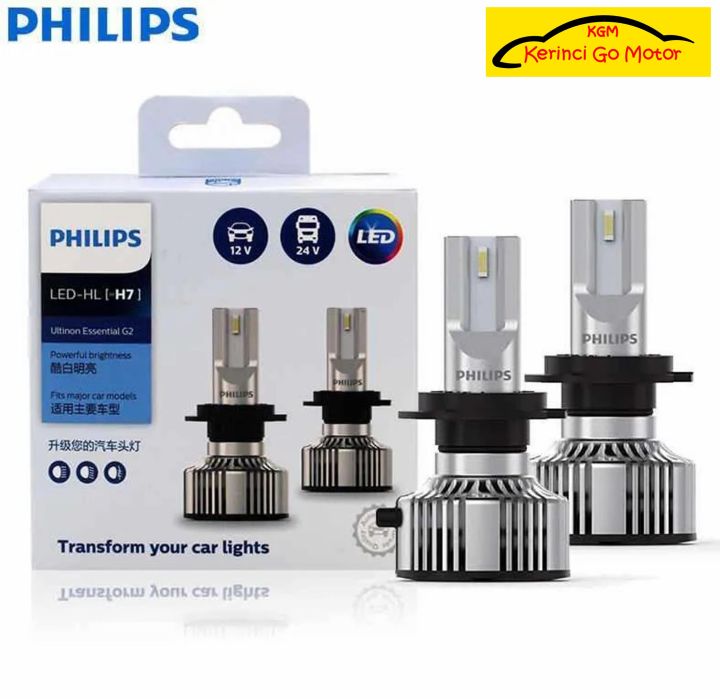 BOHLAM PHILIPS LED H7 12V 24V 20W PUTIH ULTINON ESSENTIAL 11972UE2X2 ...