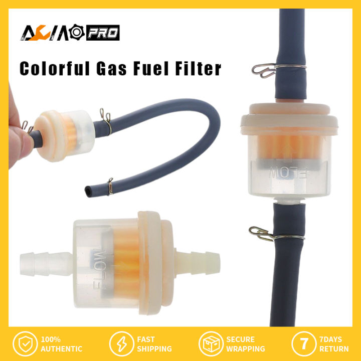 AumoPro 1PCS Universal Motorcycle Fuel Filter with Dual Hoses Colorful ...