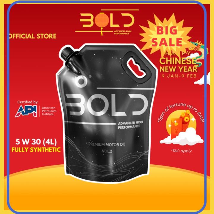 ⭐ [100% ORIGINAL] ⭐ Bold 5w30 3L 4L Fully Synthetic SP Engine Oil Car ...